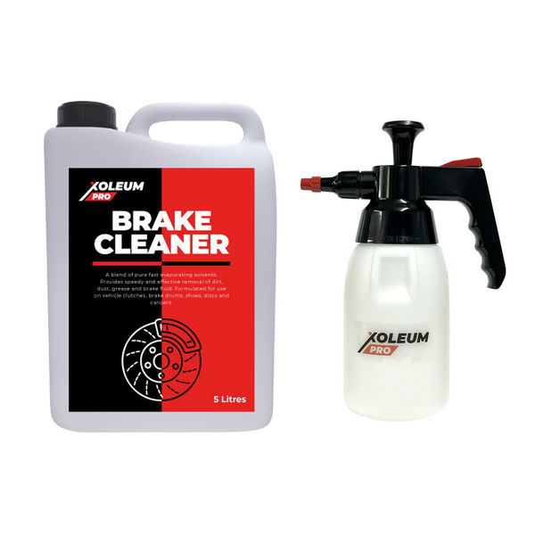 Xoleum PRO Brake Cleaner 5 Litre & Heavy Duty Solvents Pump Sprayer 1L ...